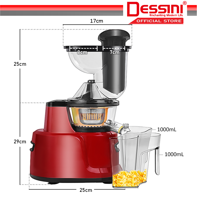 DESSINI ITALY Electric Citrus Fruit Juicer Squeezer Blender Grinder Chopper Mixer Miller ...