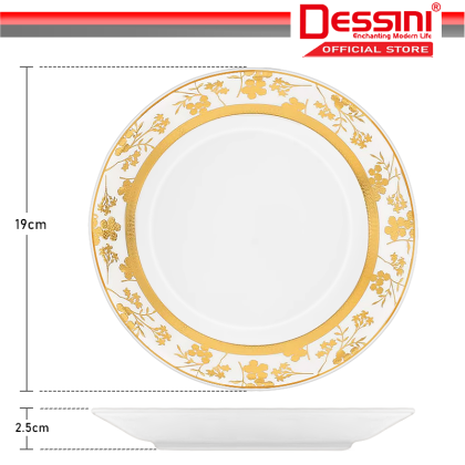 DESSINI ITALY 7.5 Inch Ceramic Serving Plate Dish Pasta Salad Dessert ...