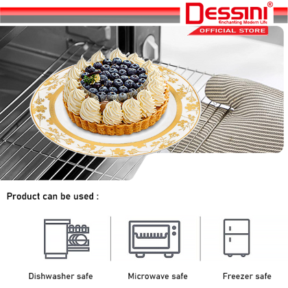 DESSINI ITALY 7.5 Inch Ceramic Serving Plate Dish Pasta Salad Dessert ...