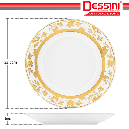 DESSINI ITALY 9 Inch Ceramic Serving Plate Dish Pasta Salad Dessert ...