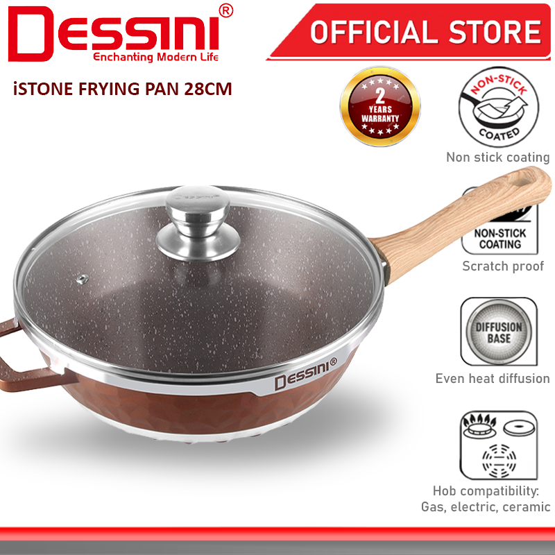DESSINI ITALY I-Stone ISTFP-28 Granite Aluminium Non Stick Casserole ...