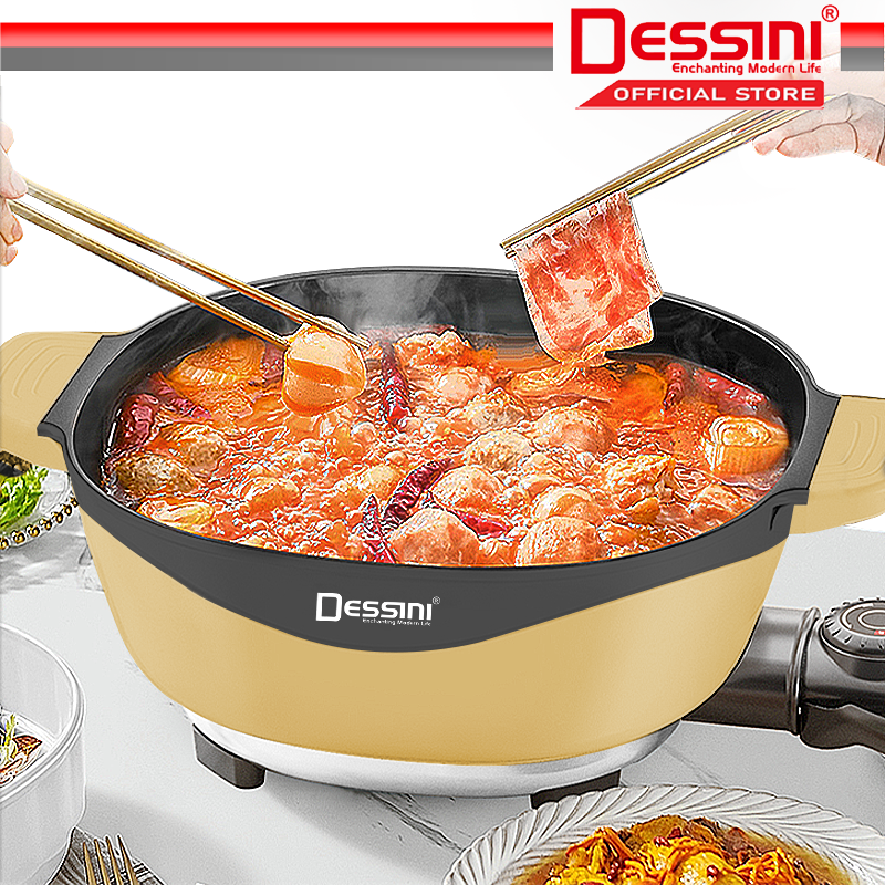 DESSINI ITALY Electric Cooker Steamboat Hot Pot Casserole Non Stick ...