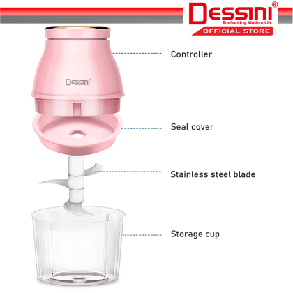 DESSINI ITALY 250mL USB Rechargeable Capsule Cutter Spin Chopper ...