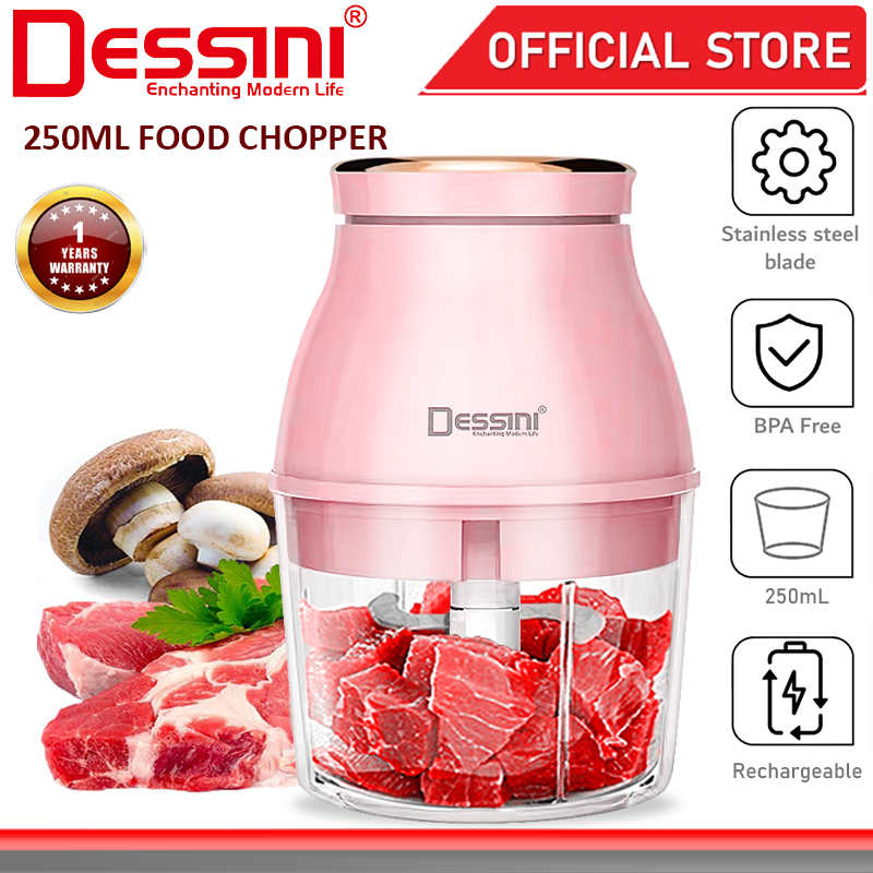 DESSINI ITALY 250mL USB Rechargeable Capsule Cutter Spin Chopper ...